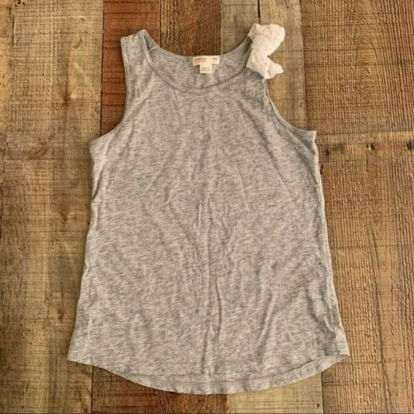 Crewcuts | Shirts & Tops | Crewcuts Girls Gray Tank Top With White ...